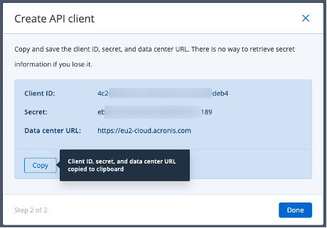 Activating Acronis on Broker Level